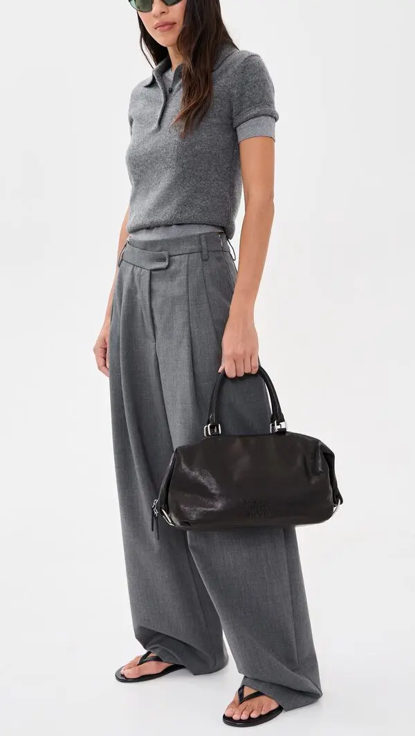 MARGESHERWOOD Dumpling Tote - Black Washed Nappa