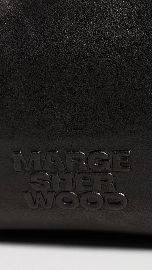 MARGESHERWOOD Dumpling Tote - Black Washed Nappa