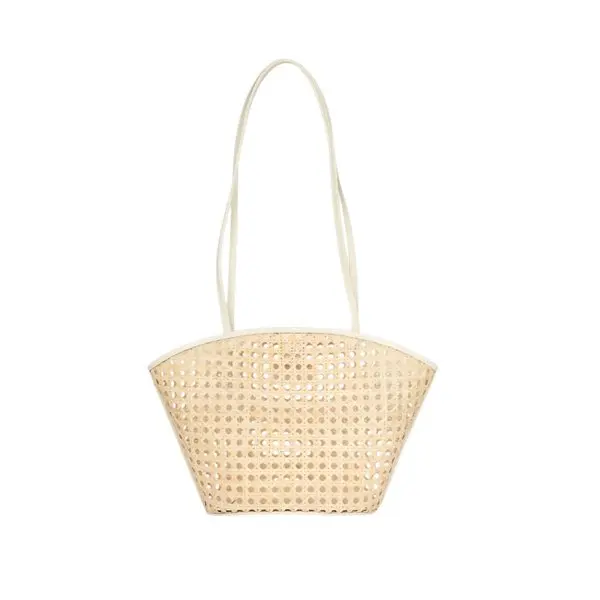 OHSUN Neutrals / Ollie Rattan & Leather Shoulder Bag