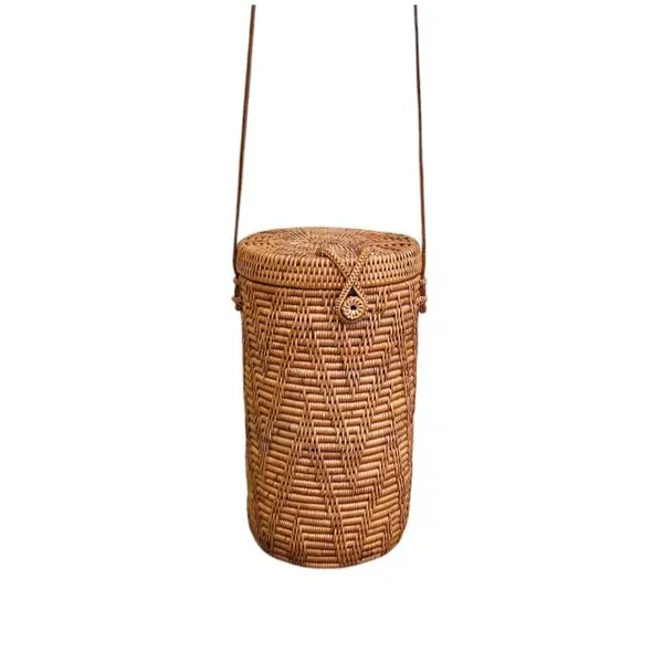 OHSUN Neutrals Ubud Rattan Crossbody Bag