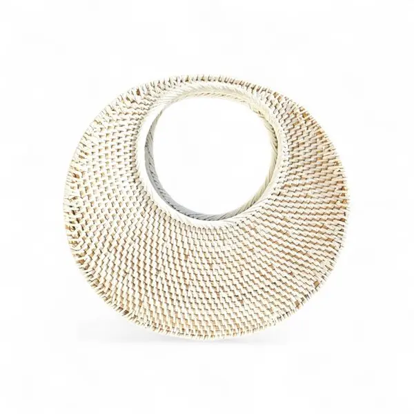 OHSUN Maxine Rattan Beach Bag Bone