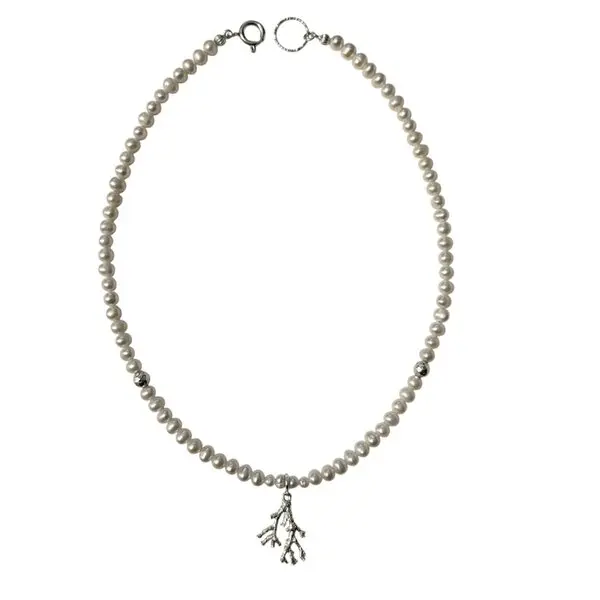 LARSUU White / Silver Reef Necklace Silver