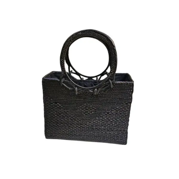 OHSUN Marais Rattan Tote - Black