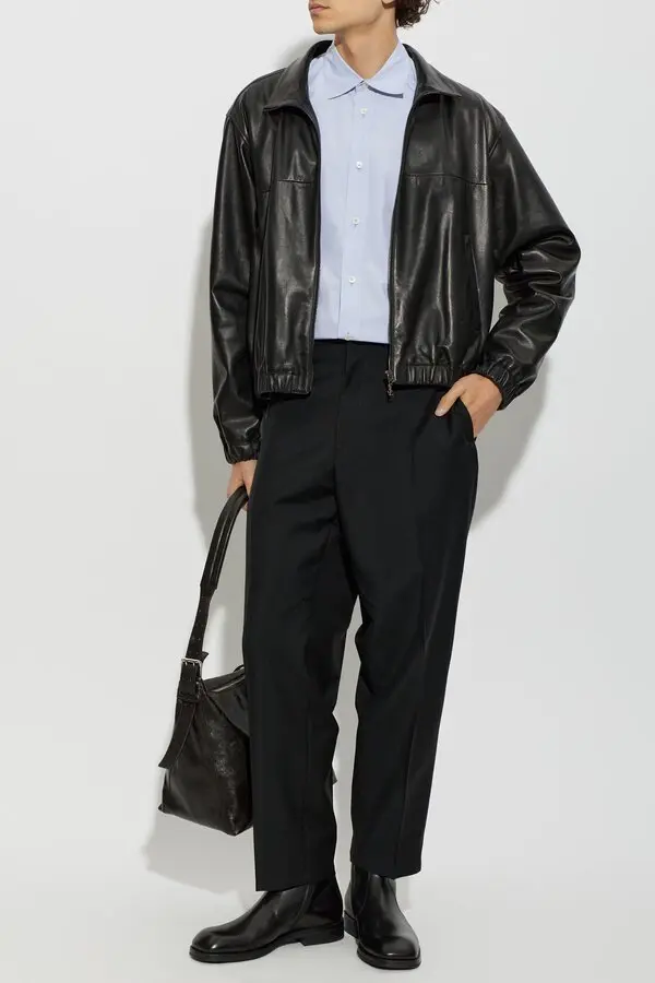 JIL SANDER Wool Canvas Tailored Pants