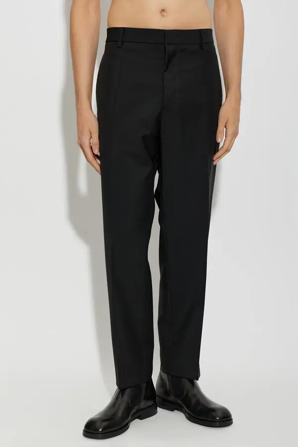 JIL SANDER Wool Canvas Tailored Pants