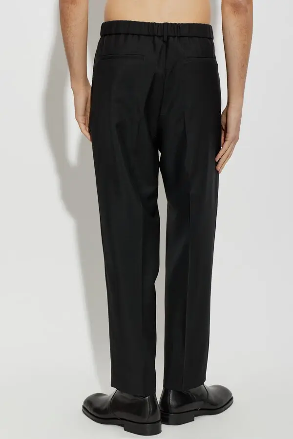 JIL SANDER Wool Canvas Tailored Pants