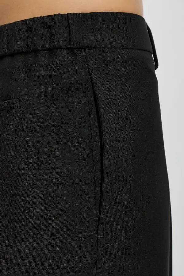 JIL SANDER Wool Canvas Tailored Pants