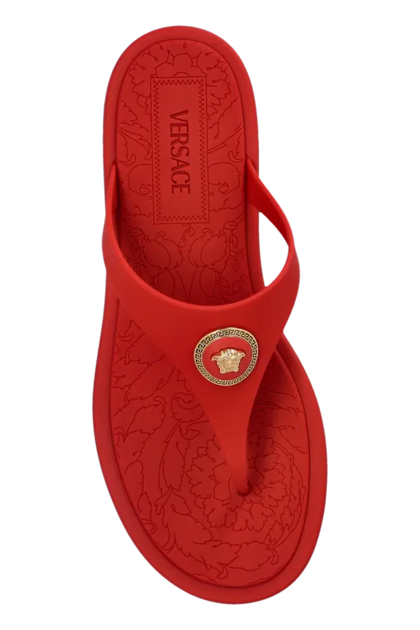 Versace Rubber Flip-flops With Medusa Head