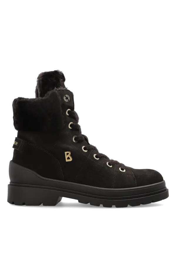 Bogner St. Moritz' Suede Lace-up Ankle Boots With Fur Lining - Brown