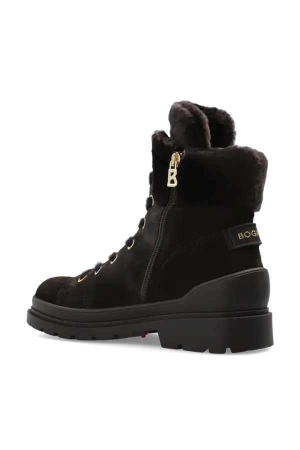 Bogner St. Moritz' Suede Lace-up Ankle Boots With Fur Lining