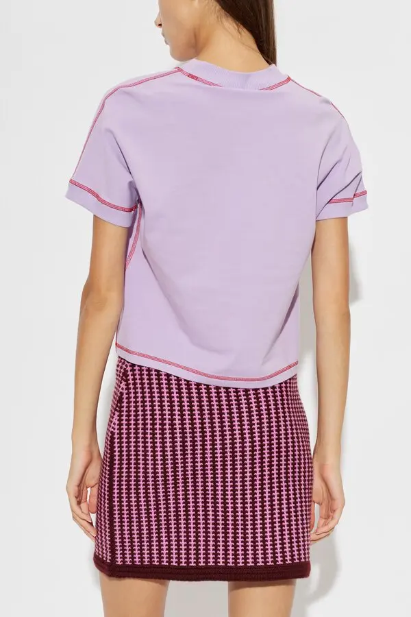 Versace Cotton T-shirt With Embroidered Logo