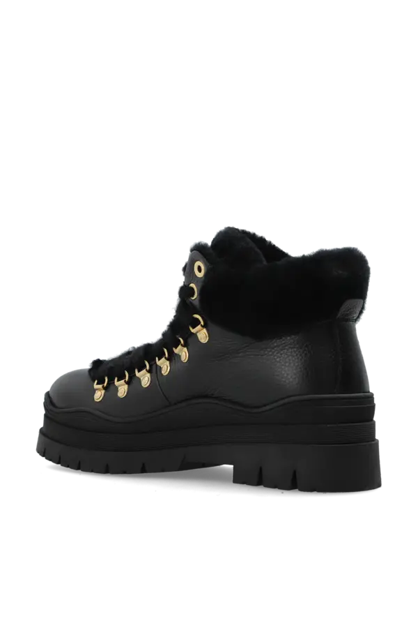 Bogner Leather Lace-up Fur-trimmed Snow Boots