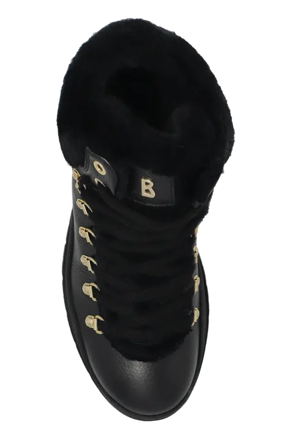 Bogner Leather Lace-up Fur-trimmed Snow Boots