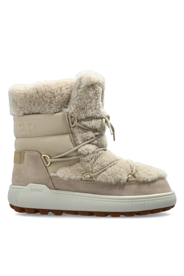 Bogner Chamonix' Leather Snow Boots - Beige