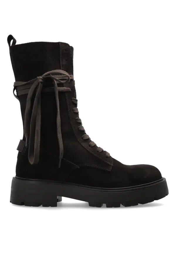 Bogner Suede Lace-up Combat Boots - Brown