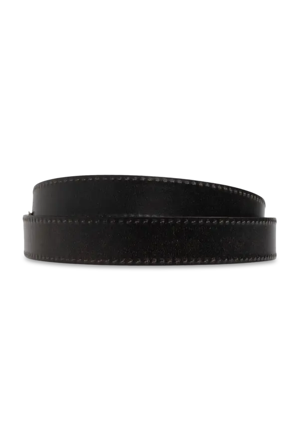 ALLSAINTS Wide Leather Belt With Silver Buckle