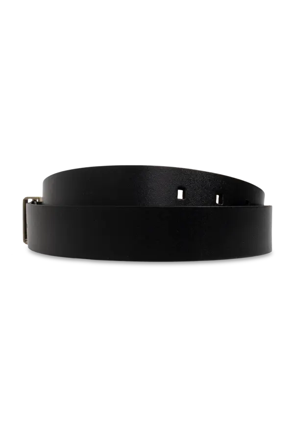 ALLSAINTS Wide Leather Belt With Antique Gold-tone Buckle