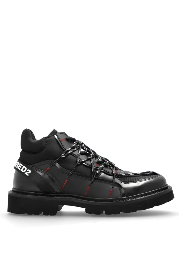 Dsquared2 Ankle Boots With Logo Detailing - Black