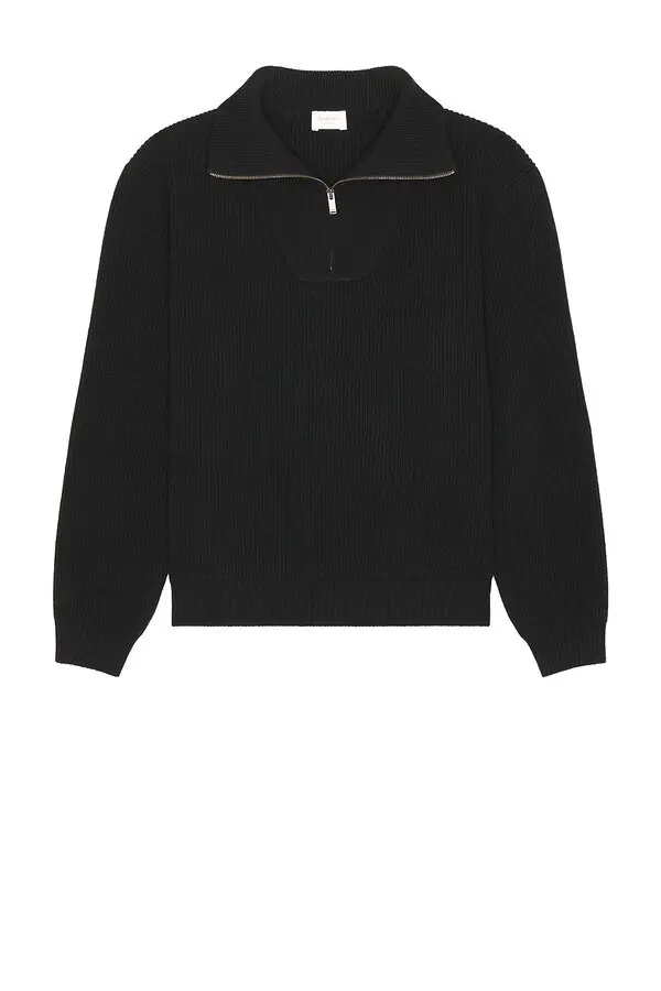Saint Laurent Ribbed Zip Neck Sweater