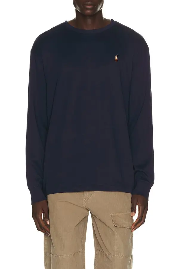 Polo Ralph Lauren Soft Touch Long Sleeve T-shirt In Blue