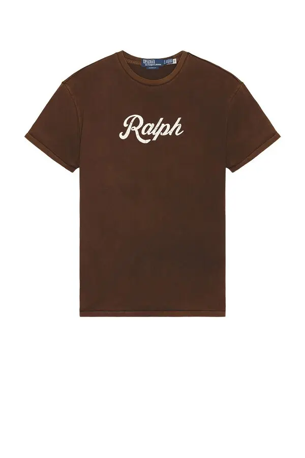 Polo Ralph Lauren Ralph Logo T-shirt In Brown