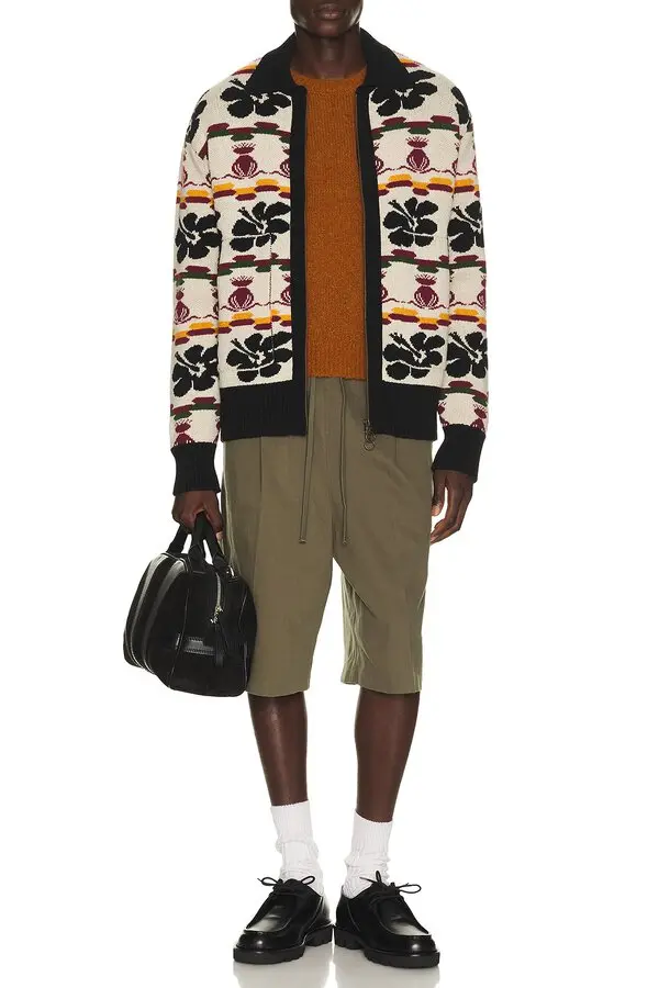 NICHOLAS DALEY Hibiscus Zip-up Cardigan