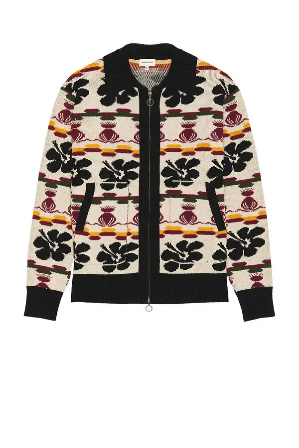 NICHOLAS DALEY Hibiscus Zip-up Cardigan