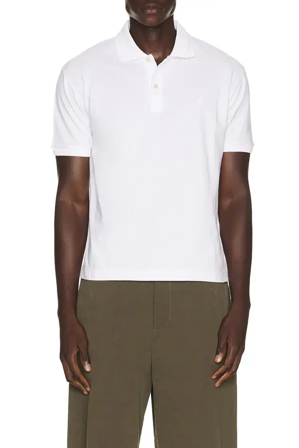 JIL SANDER Short Sleeve Polo In White