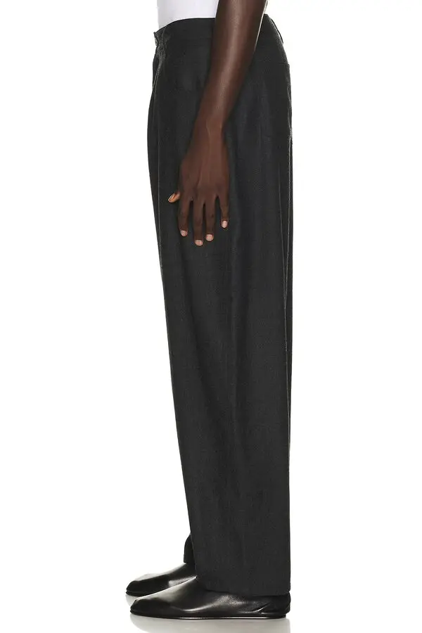 LE17SEPTEMBRE Wool Curved Trousers In Black
