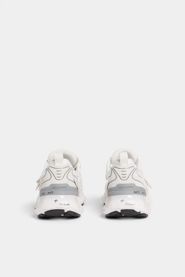 Dsquared2 Mesh And Suede Patchwork Sneakers - White