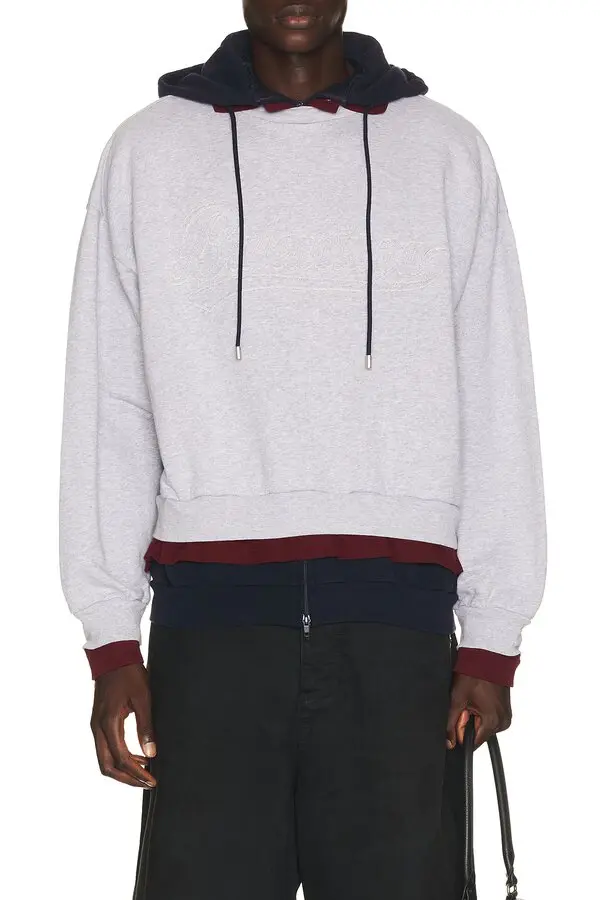 Balenciaga Layered Crewneck Sweater In Grey