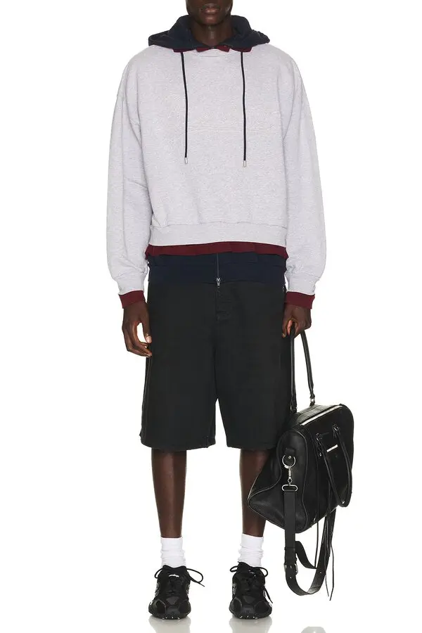 Balenciaga Layered Crewneck Sweater In Grey