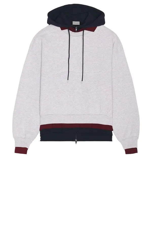 Balenciaga Layered Crewneck Sweater In Grey