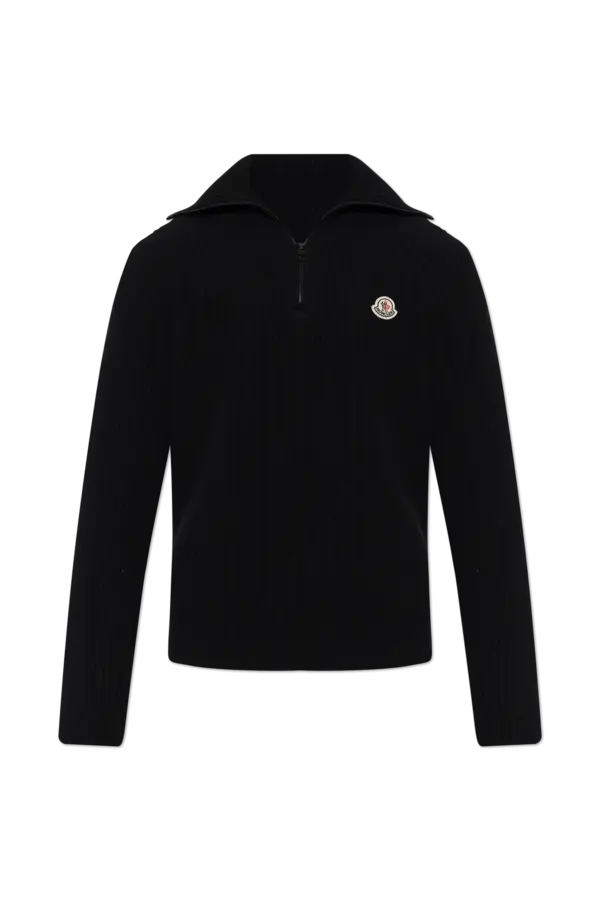 Moncler Wool Turtleneck With Logo Patch