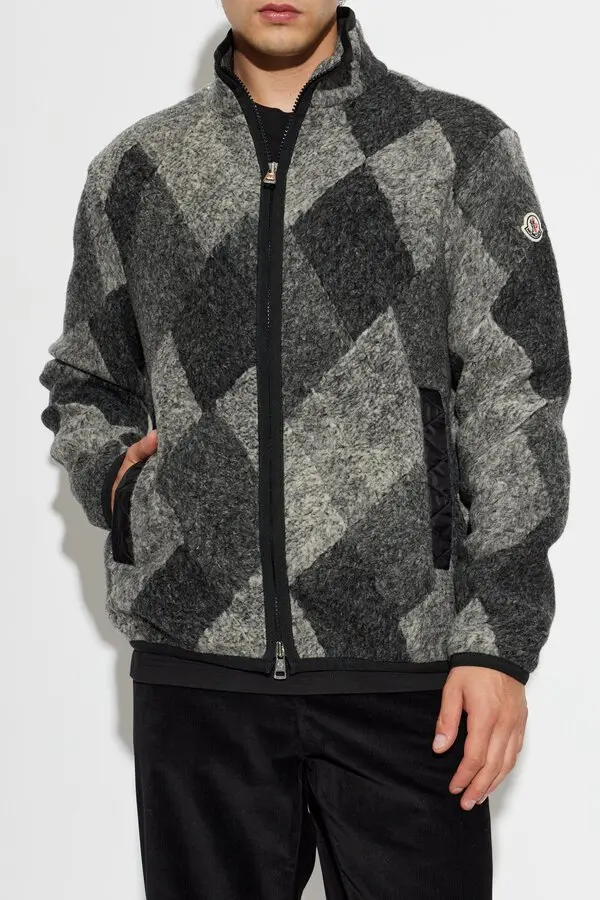 Moncler Cardigan With Logo Patch