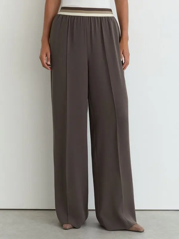 REISS Sonnie Elasticated-waist Wide-leg Trousers
