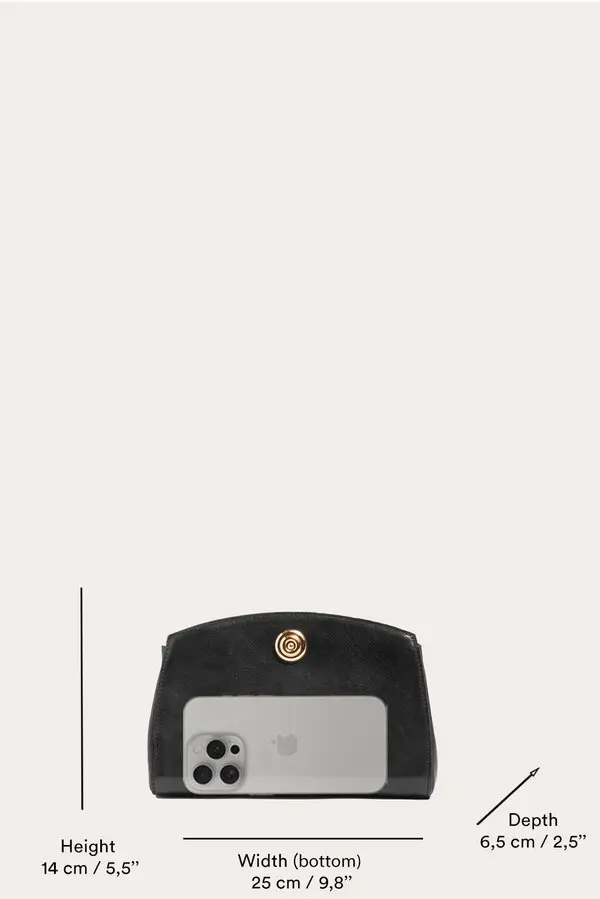 LIFFNER Pushlock Clutch Hair Calf - Black
