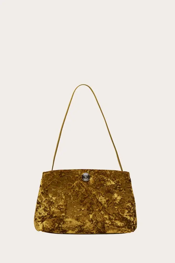LIFFNER Velvet Push Lock Pouch - Green