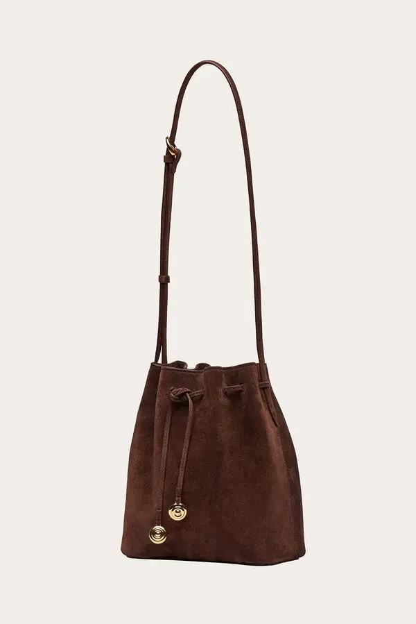 LIFFNER Charm Bucket Small Dark Suede