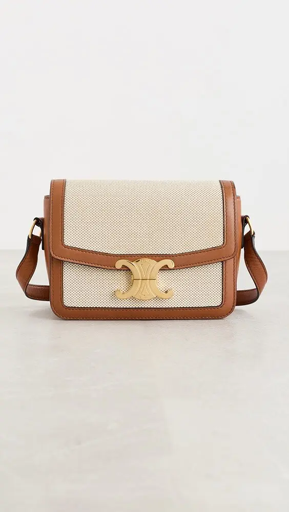Shopbop Celine Triomphe Canvas Shoulder Bag