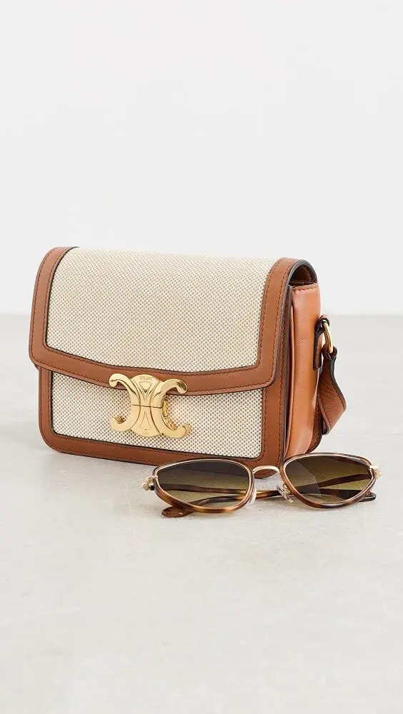 Shopbop Celine Triomphe Canvas Shoulder Bag