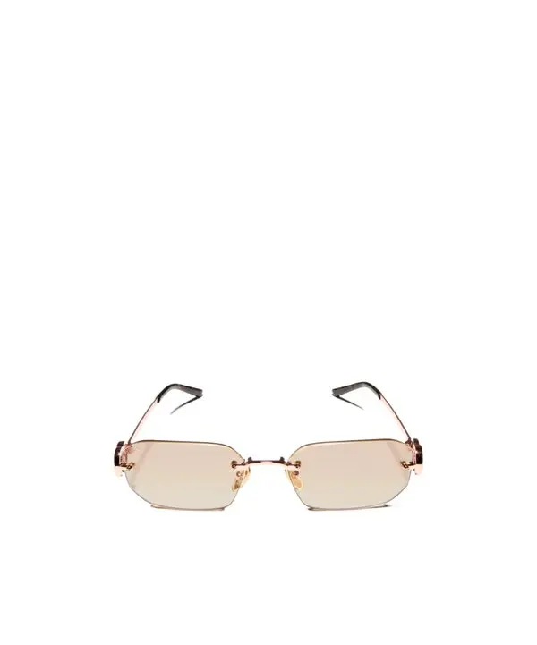 Gucci Rectangular-frame Sunglasses - Rose Gold