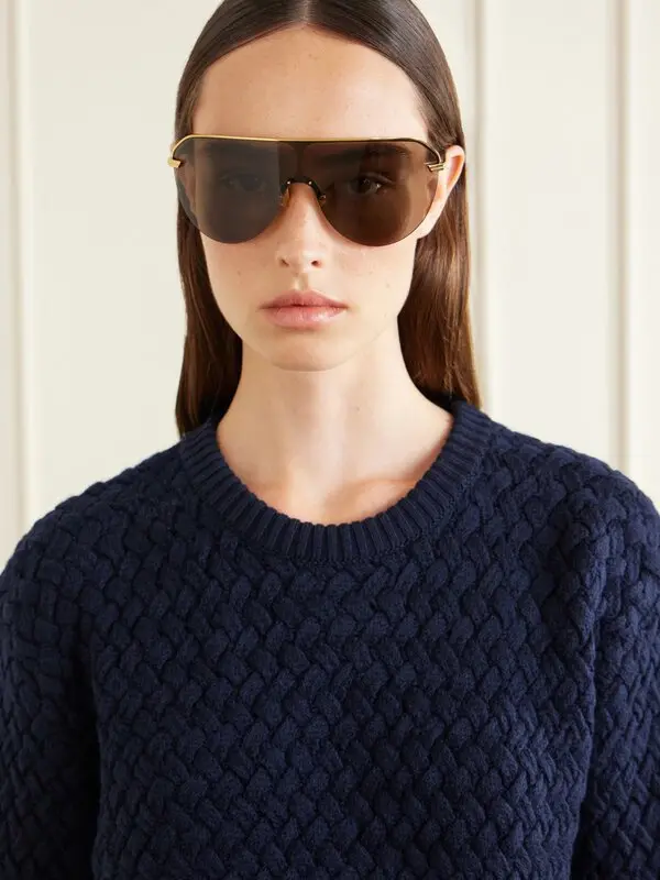 Bottega Veneta Long Ribbon Aviator-style Sunglasses