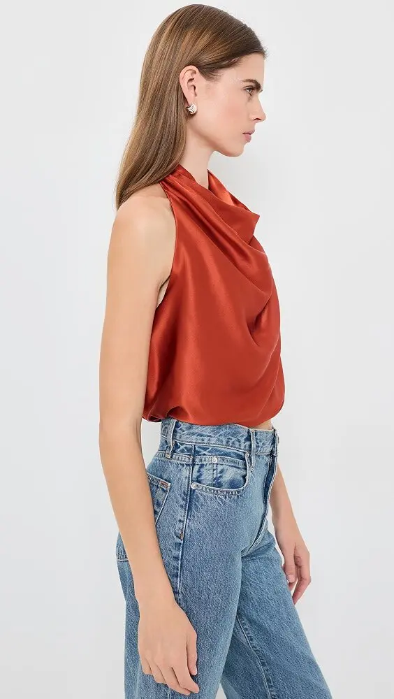 REFORMATION Jony Silk Top