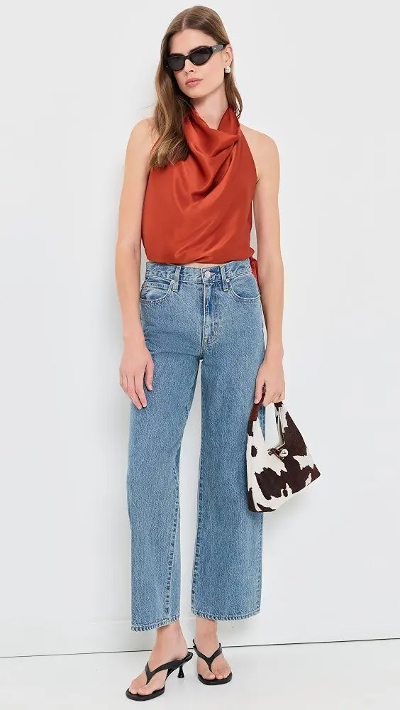 REFORMATION Jony Silk Top