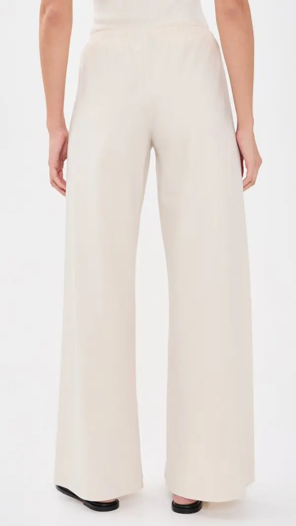 LA LIGNE Colby Poplin Wide Leg Pants - Bone