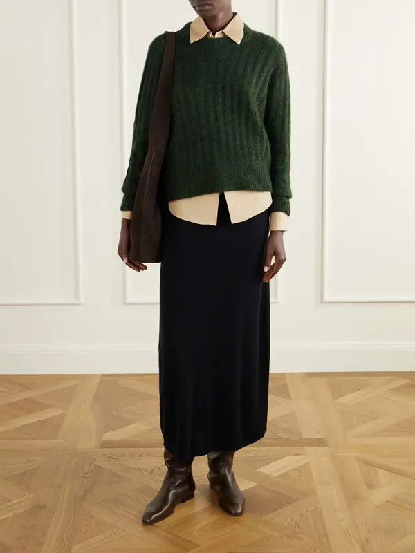 ALLUDE Cashmere And Silk-blend Sweater