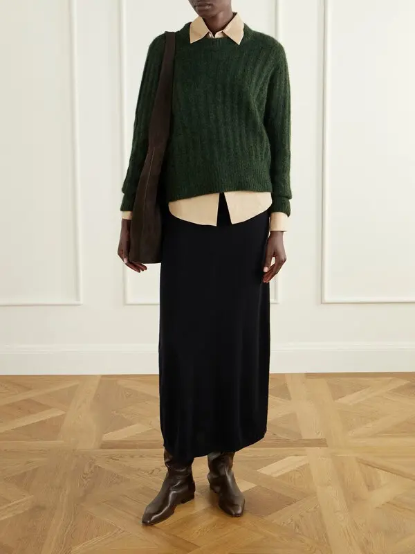 ALLUDE Cashmere And Silk-blend Sweater