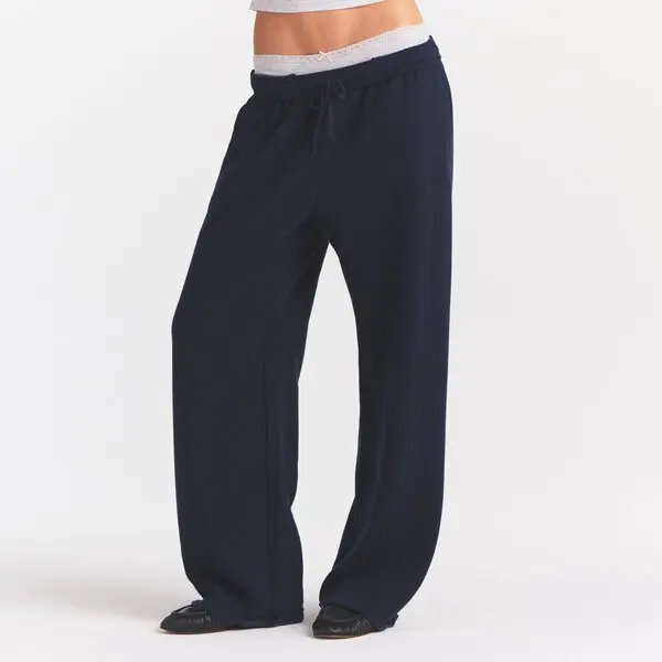 SKIMS Cotton Fleece Oversized Straight Leg Pants