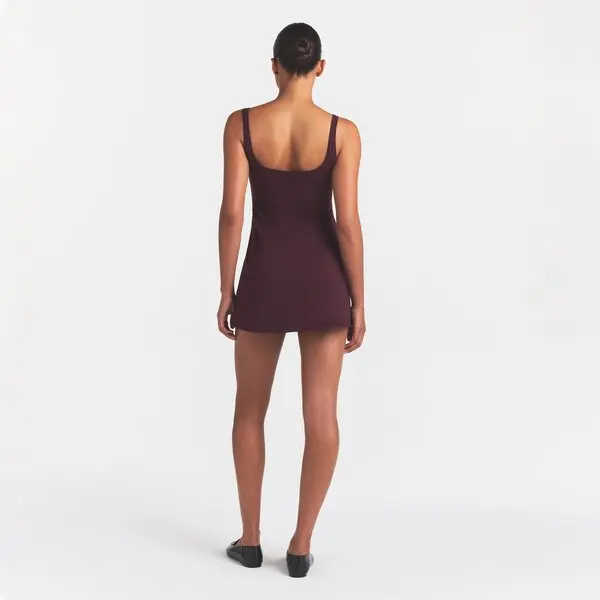 SKIMS Mini Dress | Red | | Cotton Jersey - Currant